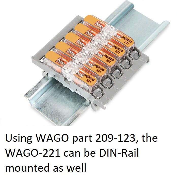 WAGO 221-2505, Mounting carrier with strain relief, 5 way | DamenCNC B.V.