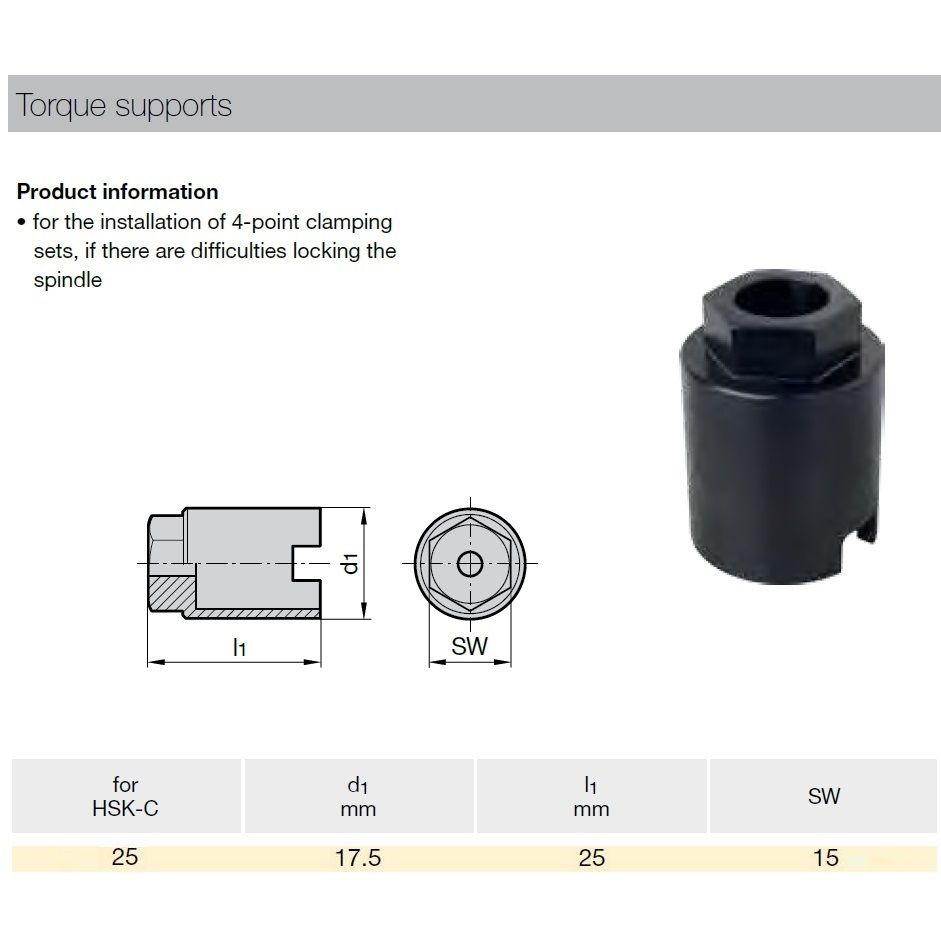 HSK25-C Guhring 4963 Clamping Cartridge Installation Tool (04963 019000 ...